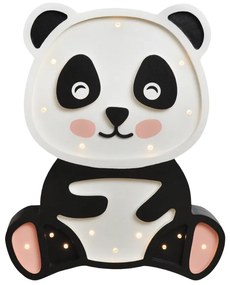 OnaDnes -20% Peekaboo Černobílá dřevěná dětská LED lampa Panda 36 cm