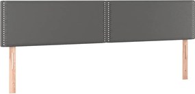 Box spring postel s matrací šedá 200x200 cm umělá kůže 3130743