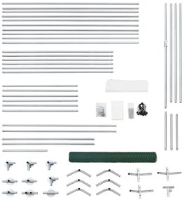 Juskys Venkovní klec pro slepice - 3x4x2m