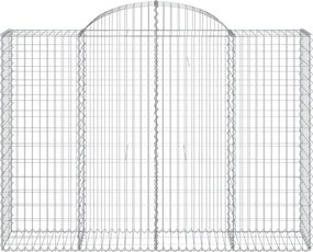 Klenuté gabionové koše 13ks 200x50x140/160cm pozinkované železo 3146373