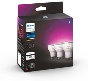 Philips HUE LED White and color Ambiance žárovka GU10 3x4,3W 350lm 2000-6500K+RGB stmívatelná BlueTooth 3-set LED HUE žárovky