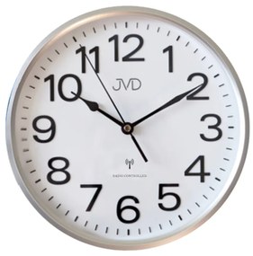 JVD Stříbrné rádiem řízene hodiny RH683.2