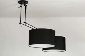 Závěsné designové černé svítidlo nad stůl Snap Light Duo Black and Black