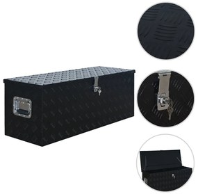 Hliníkový box 1085 x 370 x 400 mm černý 144846