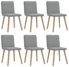Jídelní židle 6 ks světle šedé textil 3315514
