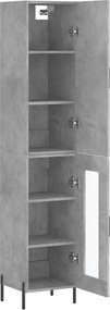 Skříň highboard betonově šedá 34,5x34x180 cm kompozitní dřevo 3199053