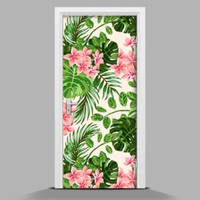 Wallmuralia Nálepka fototapeta na dveře Růžové květiny 75x205
