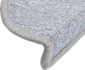 Schodové rohože 30 ks 56 x 17 x 3 cm světle šedé, půlkulaté 3365736