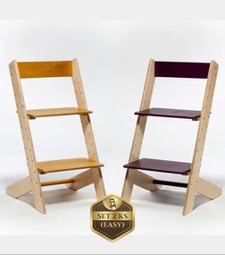 Lucas Wood Style - rostoucí židle EASY LINE zvýhodněný set 2 ks -  buk + fialová