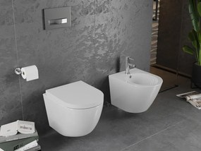 Mexen Lena WC mísa bezokrajová s pomalu sklopnou deskou, tvrdá, duroplast, bílý lesk - 30220200