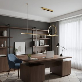 Toolight Závěsné moderní LED osvětlení D92 LHJ111-CP C zlatá kartáčovaná
