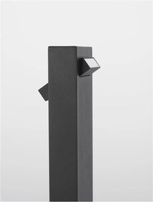 NV 9020924 Venkovní sloupkové svítidlo ZELDA černý hliník a akrylový difuzor proti oslnění LED 9W 3000K 100-240V IP65 - NOVA LUCE
