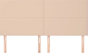 Čelo postele Cappuccino 200 x 5 x 118/128 cm umělá kůže 3116165