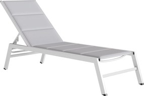 Outsunny lehké hliníkové lehátko — 6polohové opěradlo, textilén 560 g/m² s integrovaným polstrováním, odolné proti korozi, 64 x 181 x 90 cm | Aosom