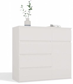 Komoda Malwa 1D5S 100 cm bílá