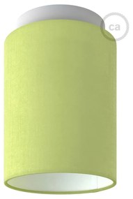 creative cables Fermaluce pastel s válcovým stínidlem, ø 15cm v18cm, kovové nástěnné nebo stropní svítidlo Barva: Bílá-olivově zelená