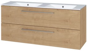 Mereo Bino koupelnová skříňka s keramickým umyvadlem 121 cm dub Arlington CN623