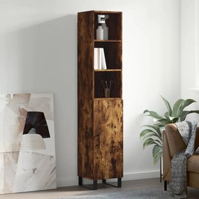 vidaXL Skříň highboard 34,5 x 34 x 180 cm kompozitní dřevo [3189666] Barva: kouřový dub