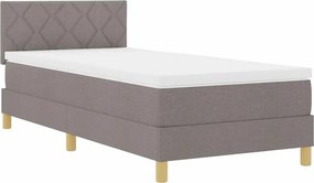 Postel s boxspringem s polštářem Taupe 90 x 190 cm textil 3338962