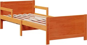 Rám postele s rozšiřitelnou matrací s čelo Hnědá 80 x 200 cm 3385951