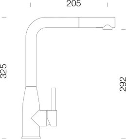 Schock Baterie dřezu KETO Inox vytahovací ramínko