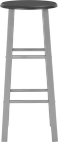 Barové stoličky 2 ks stříbrné MDF 284410