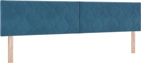 Postel s boxspringem s čelo Tmavě moddrá 200 x 200 cm samet 3340464