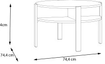 Konferenční stolek INAR hnědá