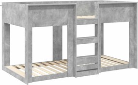 Patrová postel pro děti Betonově šedá 75 x 190 cm 3410390