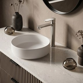Rea Logan, vysoká umyvadlová baterie h-295 mm, broušená ocel, REA-B6684