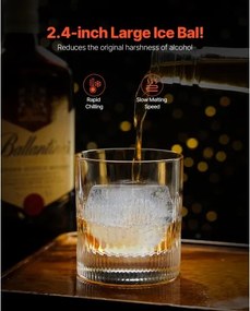 Ice Diamond Lisovač ledových koulí 6,1 cm Diamond Lisovací sada ledu pro whisky