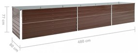 Zahradní truhlík pozinkovaná ocel 480x80x77 cm Dekorhome