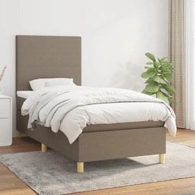 Box spring postel s matrací taupe 100 x 200 cm textil 3142157