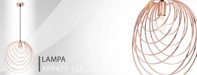 Toolight - Moderní stropní lampa APP427-1CP, růžové zlato, OSW-00559