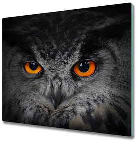 Skleněná krájecí deska Ďáblové oči sova 60x52 cm
