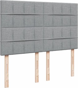 Box spring postel s matrací světle šedá 140 x 200 cm textil 3291303
