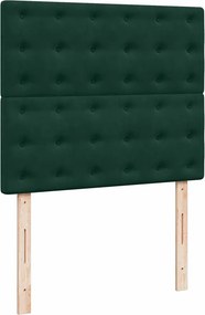 Box spring postel s matrací tmavě zelená 120x190 cm samet 3292301