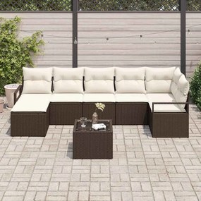 Set pohovek 8 ks Hnědá polyratan 3346478