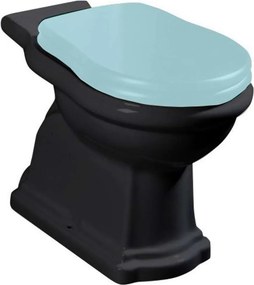 Sapho Kerasan Retro - WC kombi mísa, spodní odpad, matná černá 101231