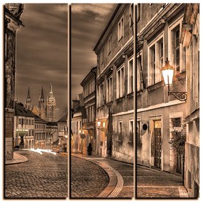 Obraz na plátně - Magické noční staré město - čtverec 3258FB (105x105 cm)