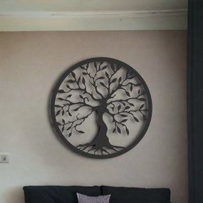 Strom života 2 - kovový obraz na zeď Velikost: 150cm, Barva: Black