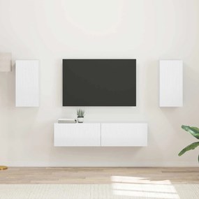 Sestava TV skříněk 4 ks Vysoce lesklá bílá Kompozitní dřevo 3409154