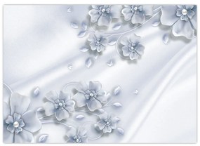 Skleněný obraz - Květinový design (70x50 cm)