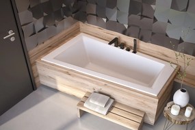 Besco Intima Slim asymetrická vana 150 x 85 cm levá akrylát bílá VANINTI15SLIML