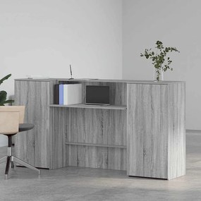 Recepční stůl hnědý dub 200x50x103,5 cm kompozitní dřevo 3324219