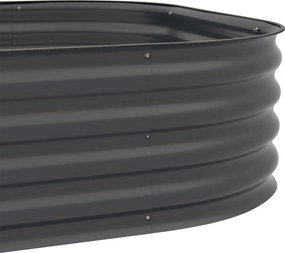 Outsunny čtvercový vyvýšený záhonový box Zahradní plánter s otevřeným dnem 3 úrovně pro bylinky, zeleninu, ovoce a květiny 158 x 109 x 82 cm - Šedý |