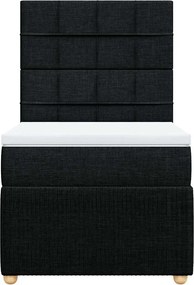 Box spring postel s matrací černá 90x200 cm textil 3291941