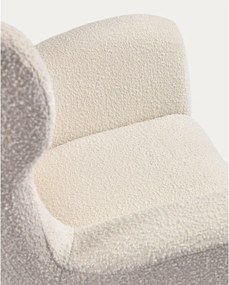 Bílé křeslo z textilie bouclé Patio – Kave Home