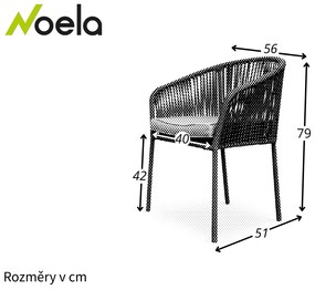 Noela Zahradní židle Selection Trapani červená 2ks