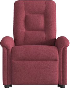 Zvedací polohovací křeslo vínové textil 3303257